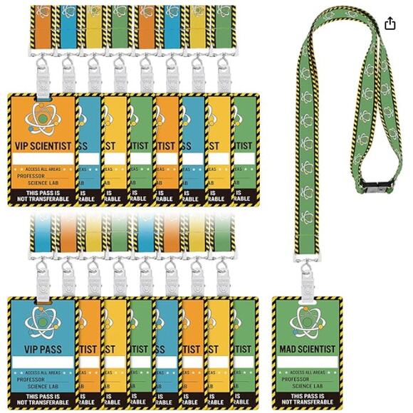 Motimind | Party Supplies | 3 Sets Science Party Vip Pass Cards With ...